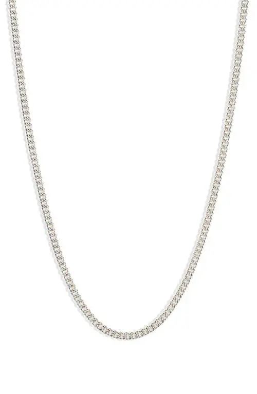 Anzie Cuban Link Chain Necklace - Silver
