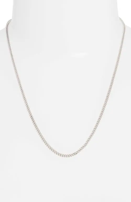 Anzie Cuban Link Chain Necklace - Silver
