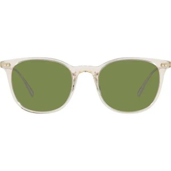Oliver Spencer Gerardo Square Frame Sunglasses - Beige