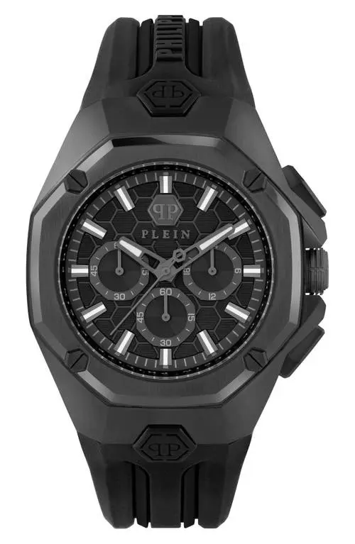 Philipp Plein Octagon Chronograph Watch - Ip Black