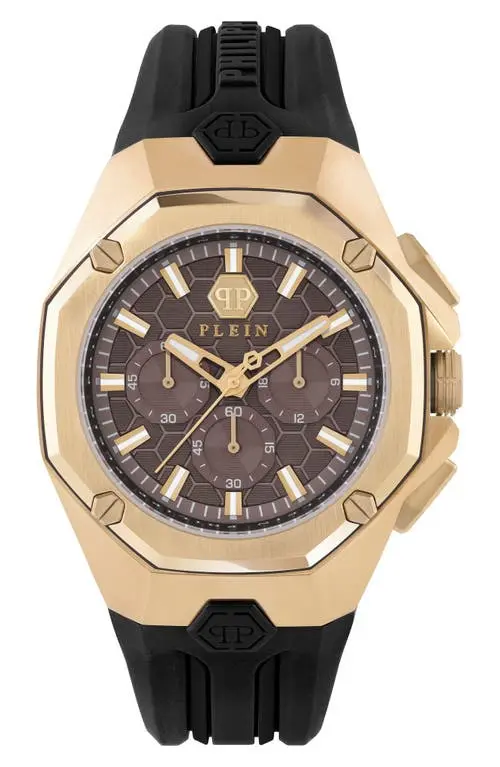 Philipp Plein Octagon Chronograph Watch - Ip Yellow Gold