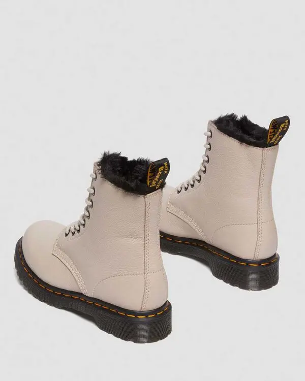 Dr. Martens 1460 Serena Faux Fur Lined Boots In Cream - 56  display picture 1