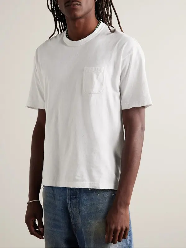 Visvim Jumbo Distressed Cotton-jersey T-shirt