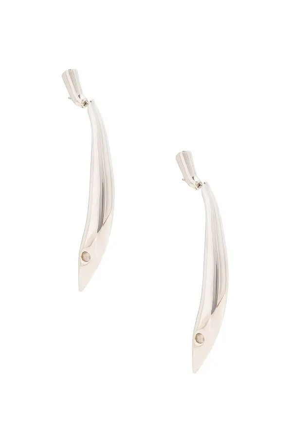 Bottega Veneta Long Dangle Earrings - Silver