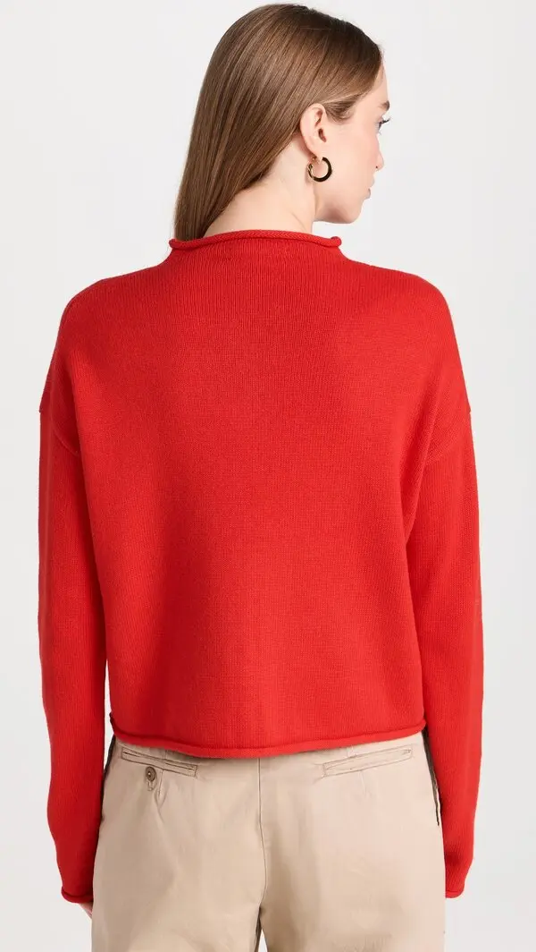 ALEX MILL Taylor Cardigan - Fire Red