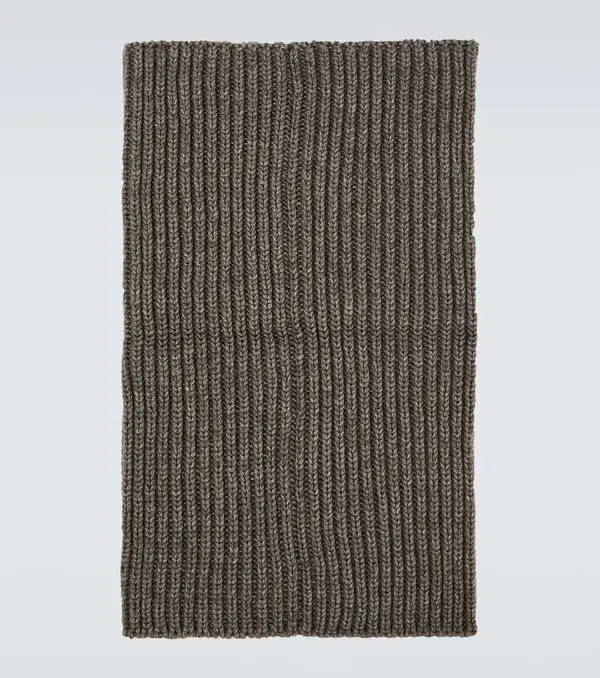 LEMAIRE Ribbed-knit Snood - Grey