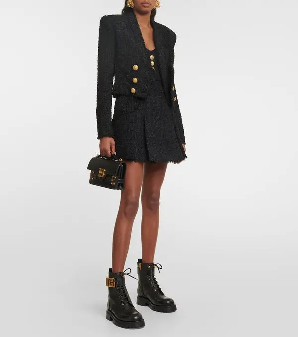 Balmain Romy Leather Lace-up Boots