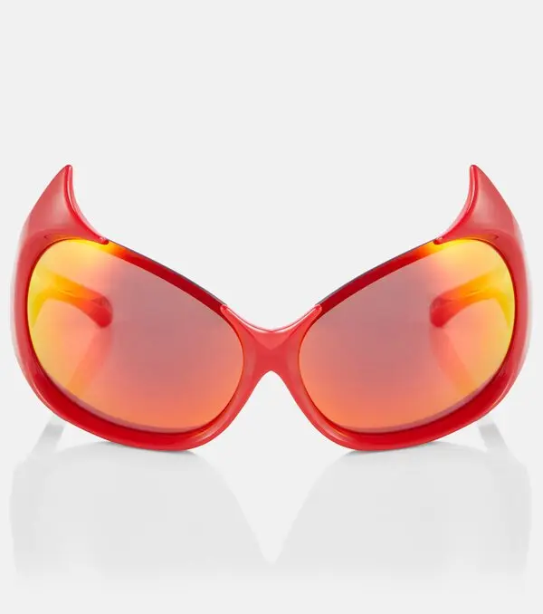 Balenciaga Gotham Cat Eye Sunglasses - Red