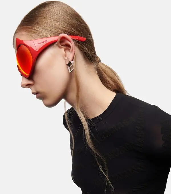 Balenciaga Gotham Cat Eye Sunglasses - Red