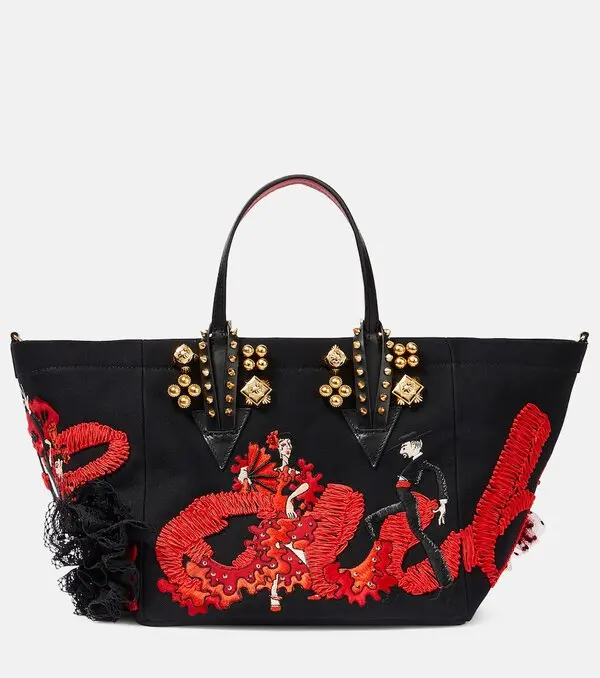 CHRISTIAN LOUBOUTIN X Rossy De Palma Flamencaba Small Tote Bag - Black