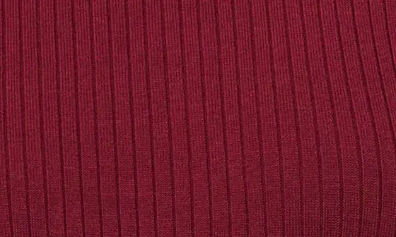Halogen Short Sleeve Ribbed Mock Neck Sweater - Chianti Red
