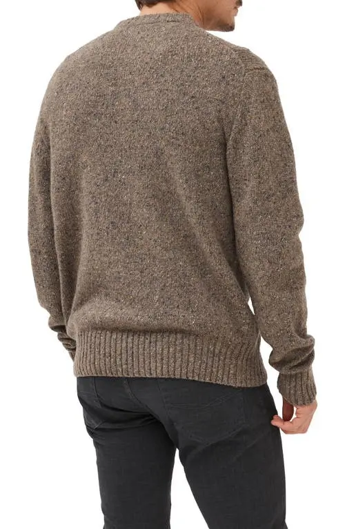 Rodd & Gunn Cox Road Tweed Wool-blend Crewneck Sweater - Gravel