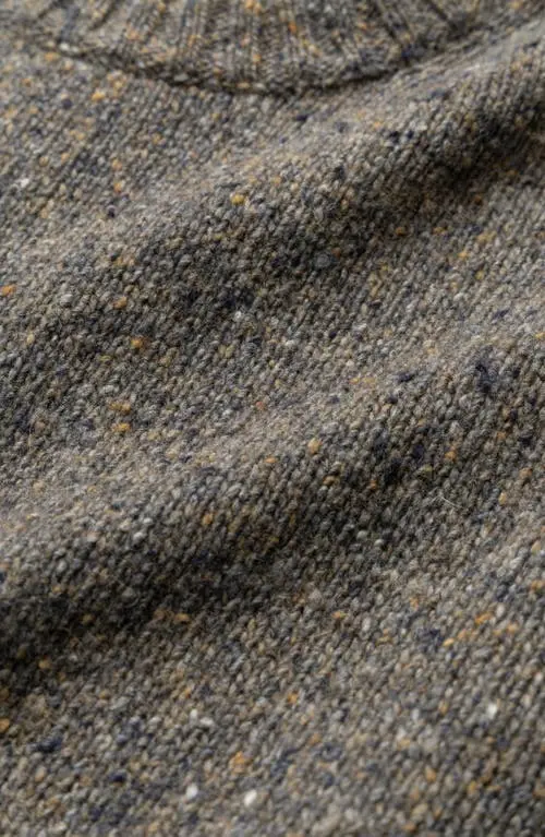 Rodd & Gunn Cox Road Tweed Wool-blend Crewneck Sweater - Gravel