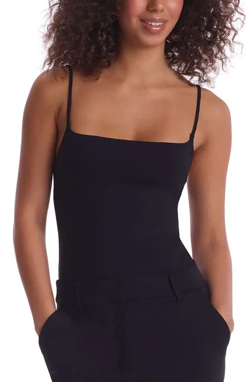 Commando Stretch Neoprene Camisole Thong Bodysuit - Black