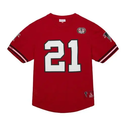 Mitchell & Ness Deion Sanders Atlanta Falcons Mesh Top - Red