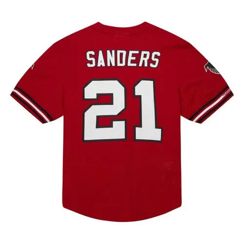 Mitchell & Ness Deion Sanders Atlanta Falcons Mesh Top - Red