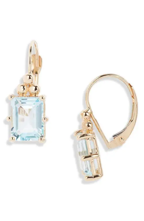 Anzie Cléo Carré Topaz Drop Earrings - Blue