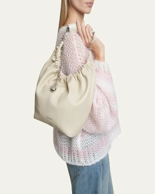 Loewe Squeeze Small Shoulder Bag - Sea Salt