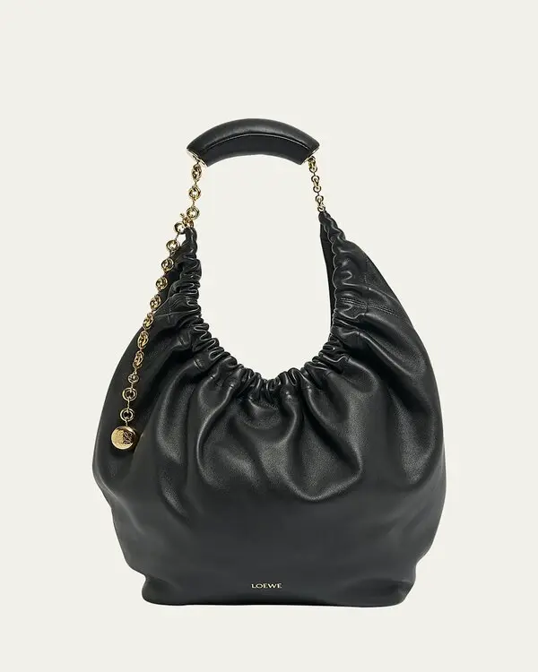 Loewe Squeeze Hobo Bag - Black