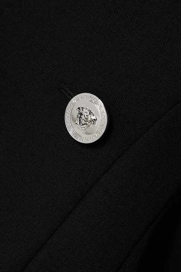 Versace Grain De Poudre Wool Mini Dress