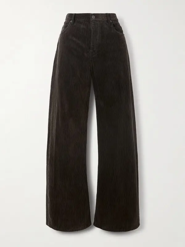 FRAME Cotton-blend Corduroy Wide-leg Pants - Brown