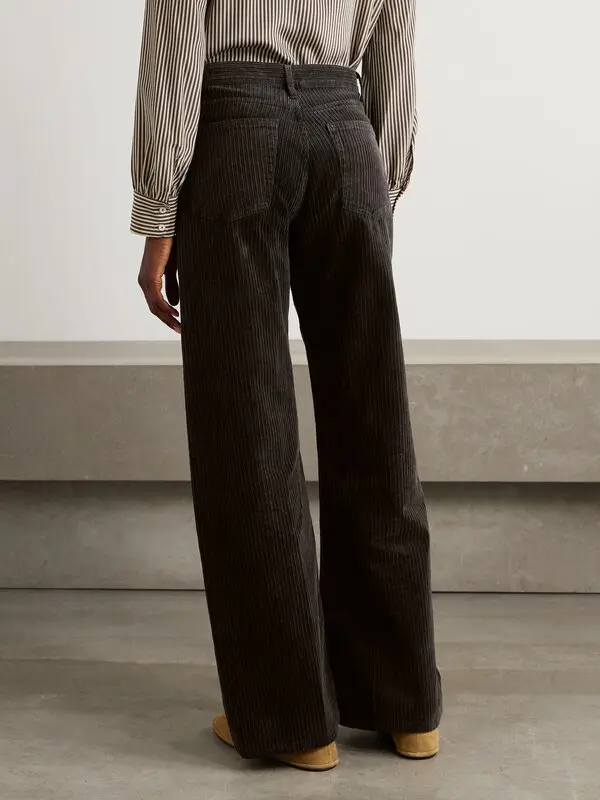 FRAME Cotton-blend Corduroy Wide-leg Pants - Brown