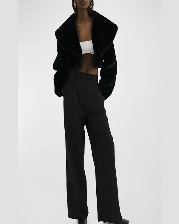 LAMARQUE Danika Cropped Faux Fur Jacket