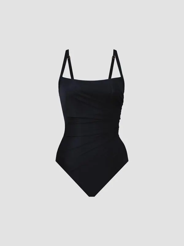 Miraclesuit Starr Gathered One-piece Swimsuit - Black