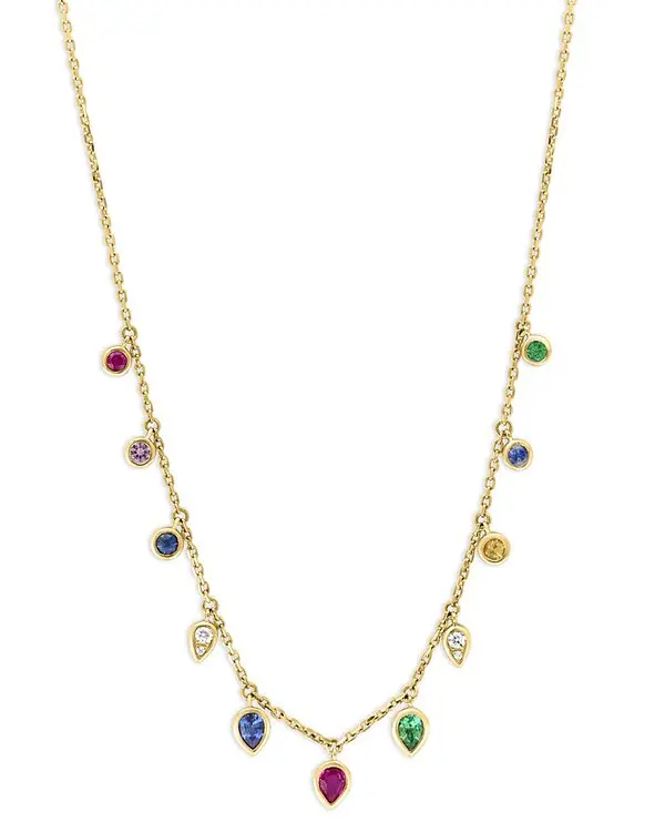 Bloomingdale'S Sapphire And Diamond Necklace - Multi/gold