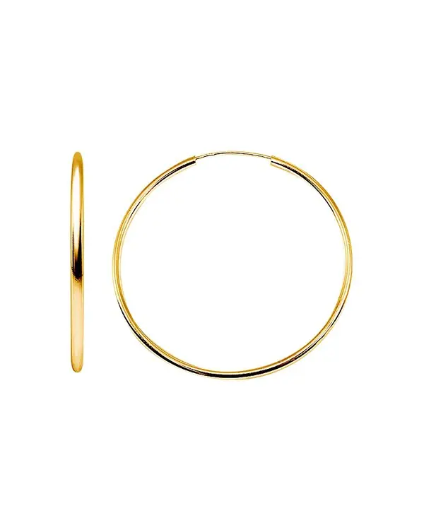 Aqua 18k -plated Sterling Silver Hoop Earrings - Gold