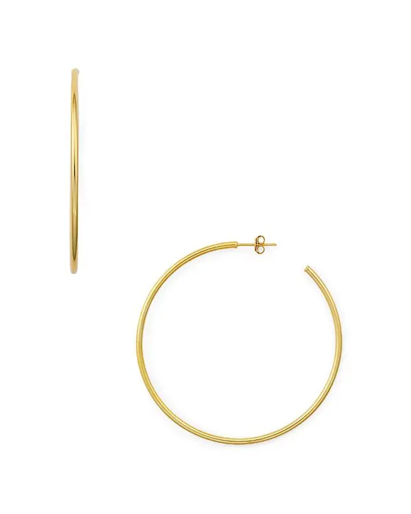 Aqua 18k -plated Sterling Silver Large Hoop Earrings - Gold