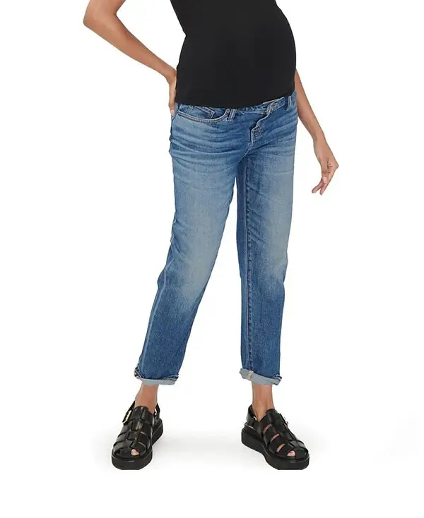Hatch Collection Boyfriend Maternity Jean - Blue