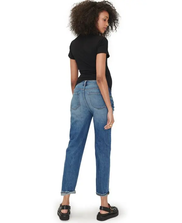 Hatch Collection Boyfriend Maternity Jean - Blue
