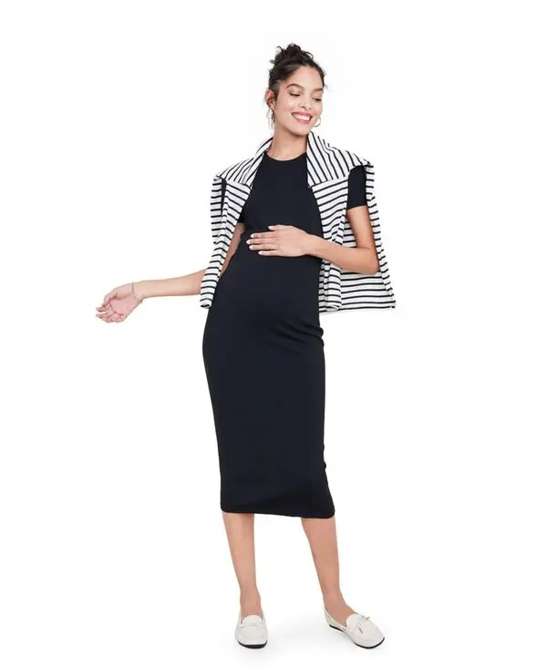 HATCH The Eliza Maternity Dress in Black - Size 0 / XS