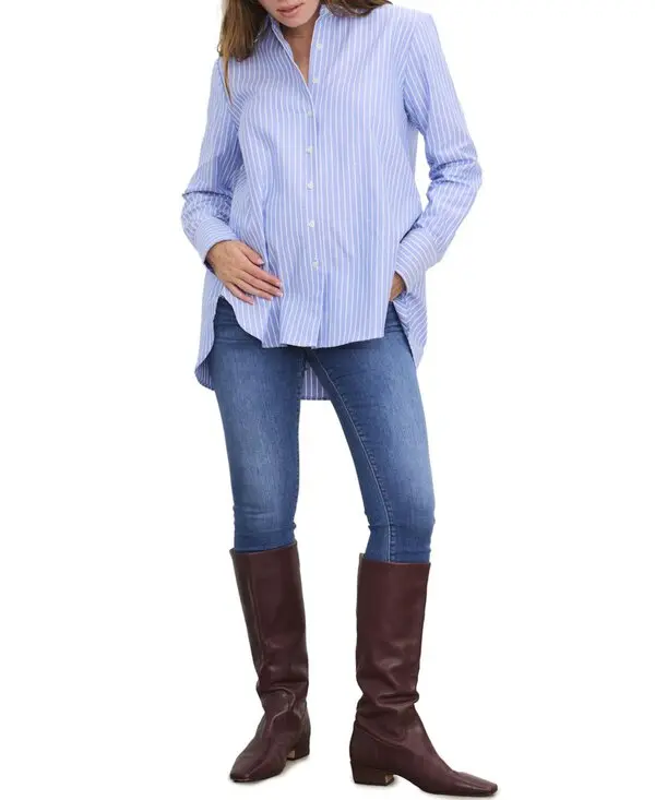 Hatch Collection Over The Bump Slim Maternity Jeans - Dark Blue