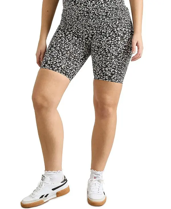 Hatch Collection Maternity Over-the-bump Bike Shorts - Abstract Floral