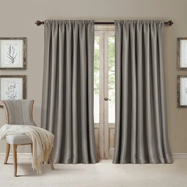 ELRENE HOME FASHIONS All Seasons Blackout Curtain Panel, 52 X 95 - Silver