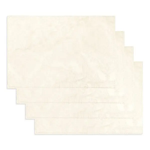 ELRENE HOME FASHIONS Caiden Elegance Damask Placemat, Set Of 4 - Ivory