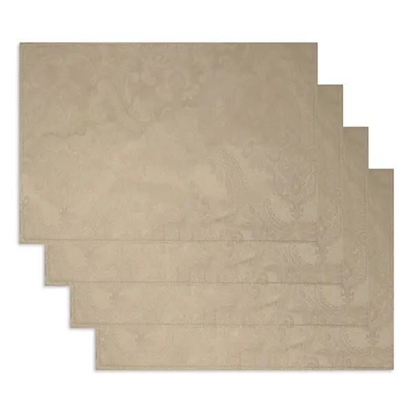 ELRENE HOME FASHIONS Caiden Elegance Damask Placemat, Set Of 4 - Taupe