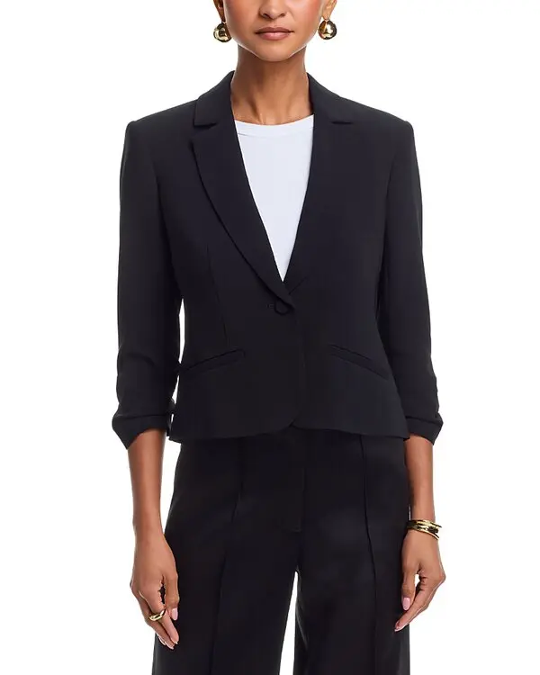 Cinq À Sept Le Petit Khloe Cropped Blazer - Black