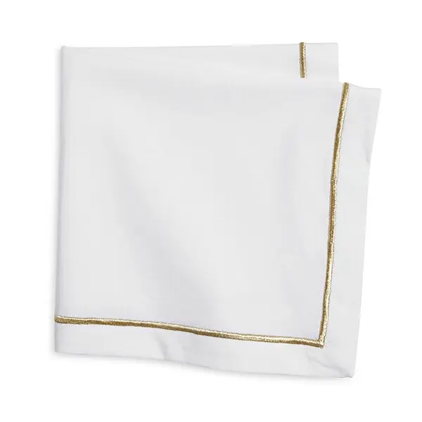 AMAN IMPORTS Embroidered Frame Classic Napkin - Champagne Gold