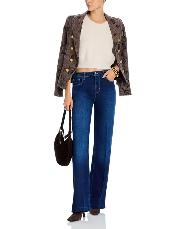L'Agence Clayton High Rise Wide Leg Jeans
