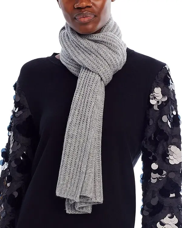 Bloomingdale'S Rib Knit Scarf Exclusive - Gray