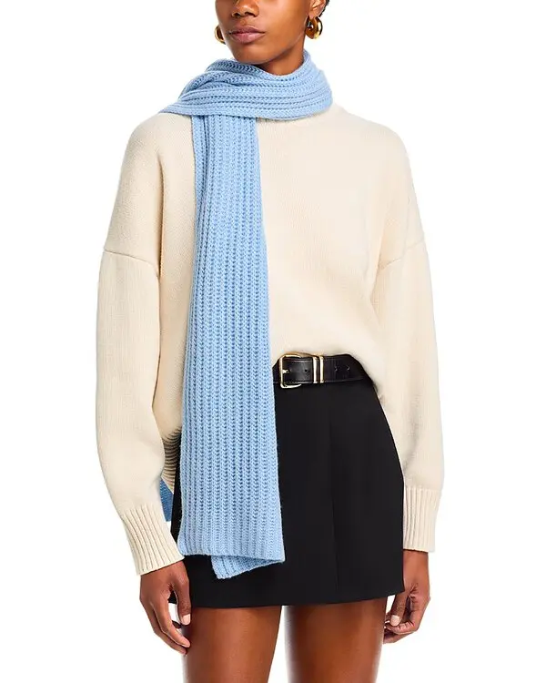 Bloomingdale'S Rib Knit Scarf Exclusive - Heather Blue