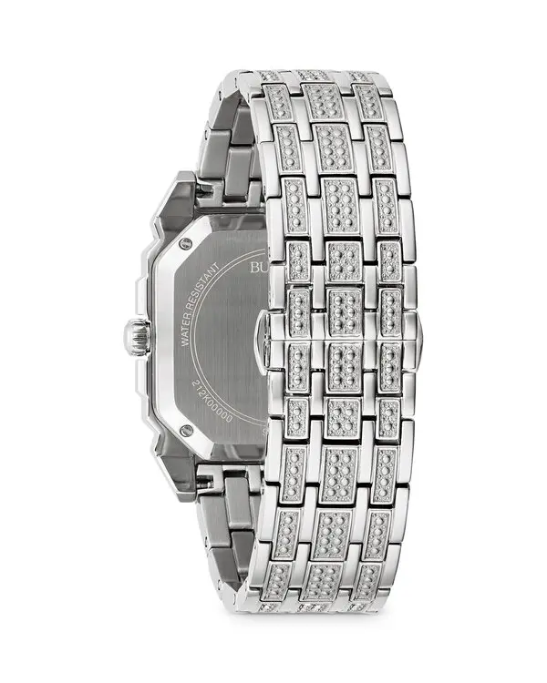 Bulova Crystal 40mm Watch - Silver