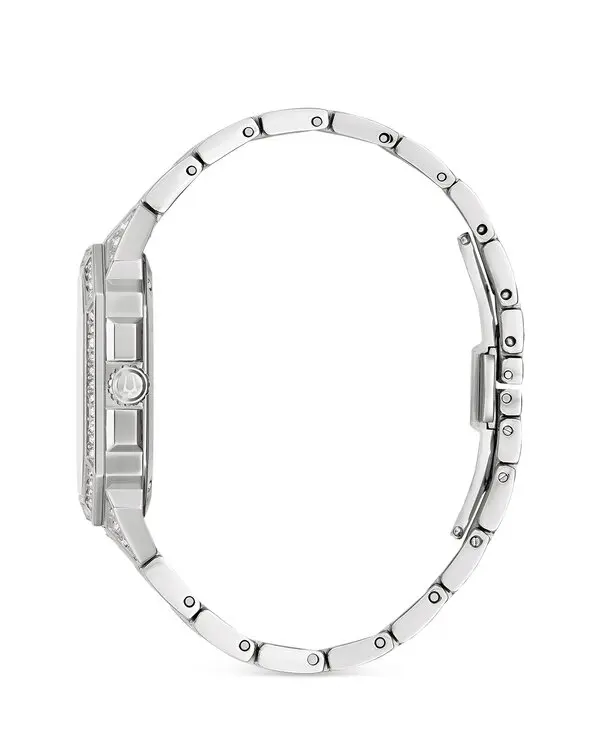 Bulova Crystal 40mm Watch - Silver