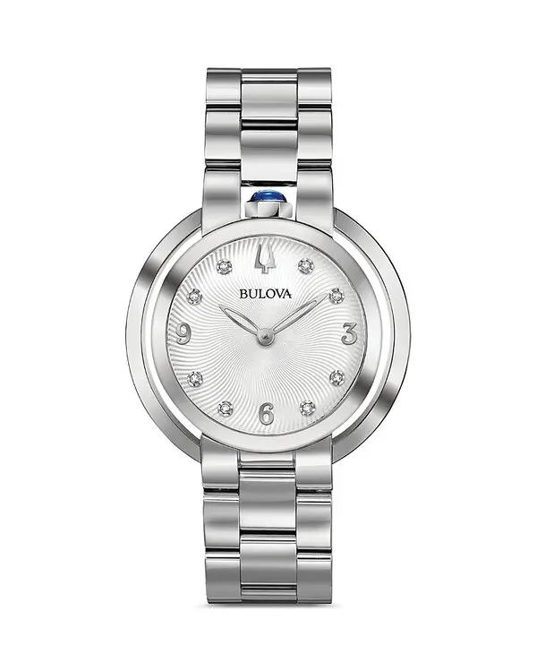 Bulova Rubaiyat 35mm Watch - White/silver