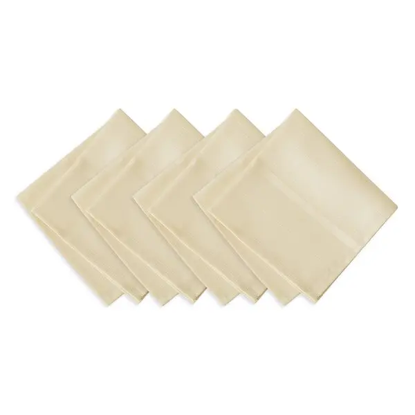 ELRENE HOME FASHIONS Elegance Plaid Damask Napkins, Set Of 4 - Beige
