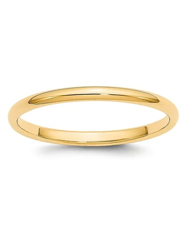 Bloomingdale'S 14k 2mm Half Round Band Ring - Gold