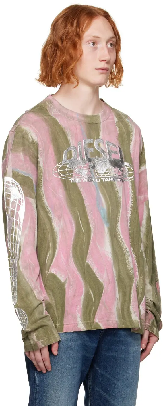 トップス DIESEL T-Crane-Ls-S4 Long-sleeve T-shirt T-CRANE-LS-S4 long sleeve T-shirt brand DIESEL